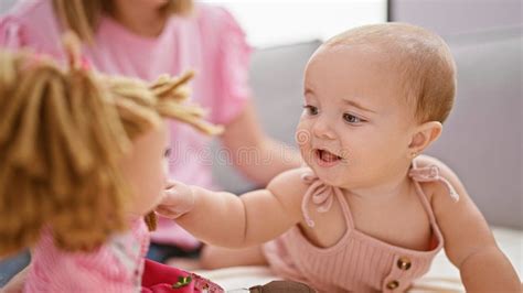 Cool Mum And Tiny Tot A Casual Indoor Lifestyle Of A Mother And