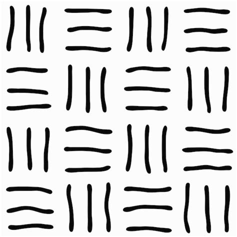 Premium Vector Seamless Pattern Black Lines Dashes On A White Background