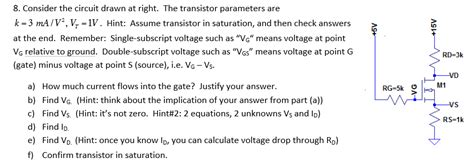 Solved Consider The Circuit Drawn At Right The Transistor Chegg