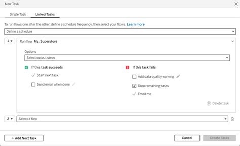 Schedule Flow Tasks Tableau