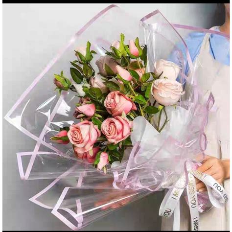 กระดาษแก้วขอบหลากสีสำหรับห่อของขวัญและดอกไม้ กันน้ำ 58 58cm 1แพ็ค20แผ่น Glass Paper Shopee