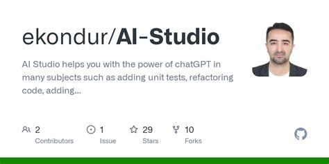 GitHub Ekondur AI Studio AI Studio Helps You With The Power Of ChatGPT In Many Subjects Such