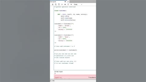 Python Operator Overloading Part 2 Python Coding Programming Youtube
