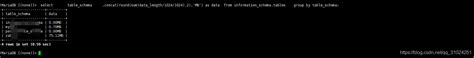 Mysql Sql命令查看mysql数据库磁盘使用量sql显示磁盘活动的命令 Csdn博客 Mysql Sql命令查看mysql数据库磁盘使用量sql显示磁盘活动的命令 Csdn博客