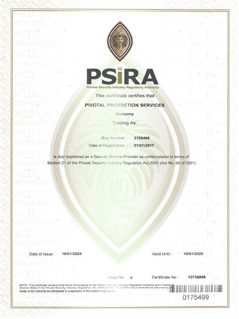 Pivotal Psira Certificate 2021 1 Pdf