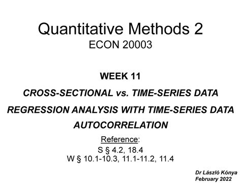 week 11 week 11 lecture notes for quantitative methods 2