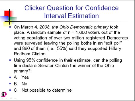 Sample Clicker Question Embedded Into A PowerPoint Presentation Download Scientific Diagram
