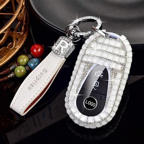 Mercedes Key Fob Cover Bling Car Key Chain Accessories Key Case Shell Protector For Mercedes