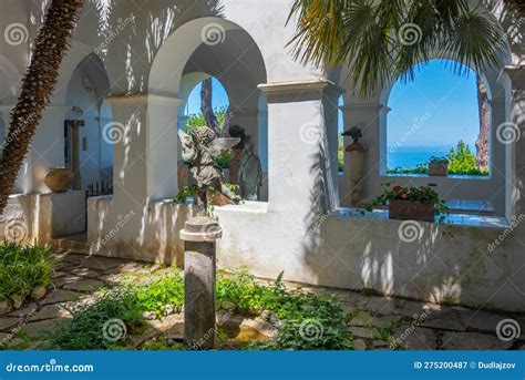 Anacapri Italy May 20 2022 Sculptures At Villa San Michele A