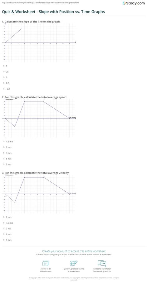 Position Time Graph Worksheet Time Worksheets Worksheet Template