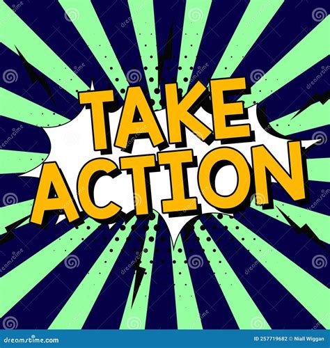 Writing Displaying Text Take Action Word For Positive Act Of Making A Decision To Resolve The
