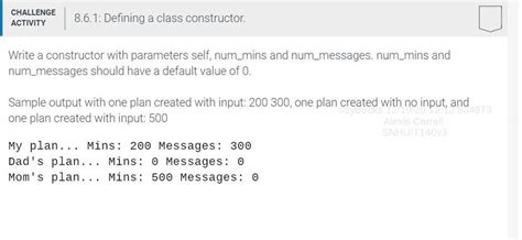 Solved Challenge Activity Defining A Class Constructor
