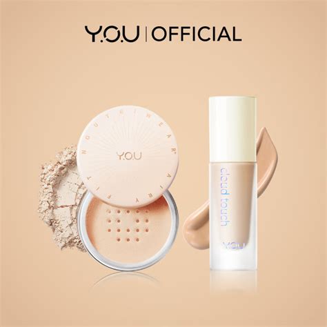 You 2in1 Base Makeup Bundle Cloud Touch Blurring Skin Tint Loose Powder