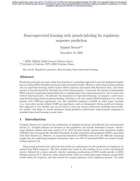 Pdf Semi Supervised Learning With Pseudo Labeling For Regulatory