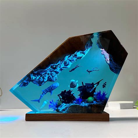 Epoxy Resin Ocean Lamp