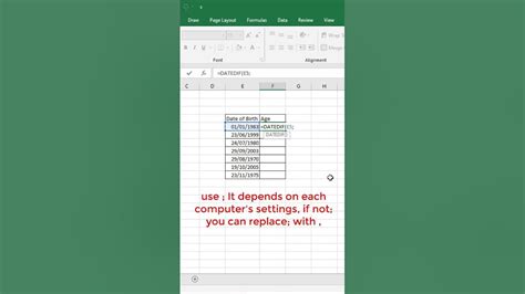 Calculate Age In Excel Fastest Way To Calculate Age From Date Of