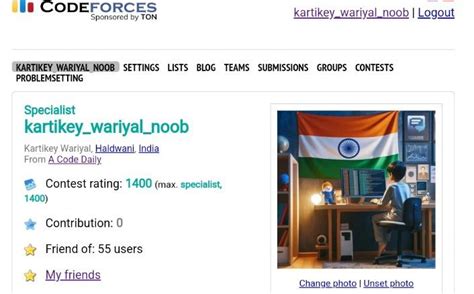 Kartikey Wariyal On Linkedin Acodedaily Codeforces Specialist Achievement Cp