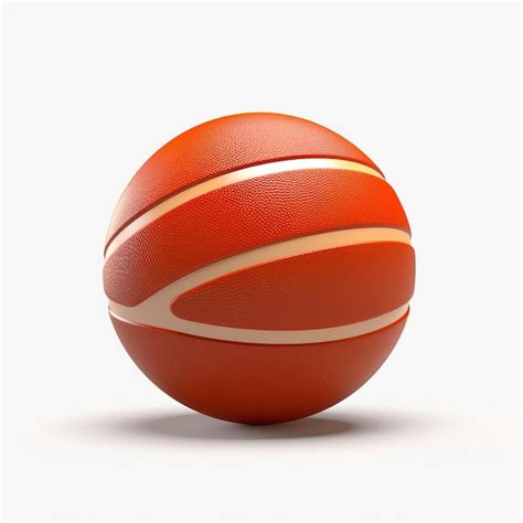 Premium Photo Tiny Basketball Cartoon Soft Lighting 3d Icon Clay Rend