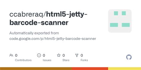 Github Ccabreraqhtml5 Jetty Barcode Scanner Automatically Exported