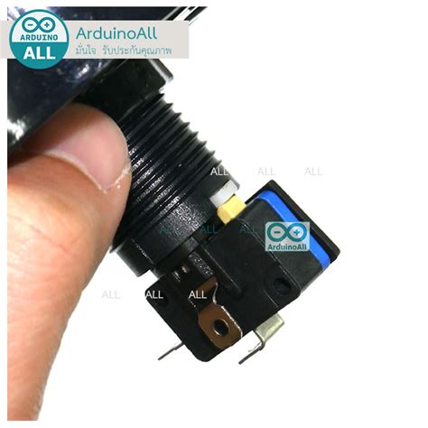 ปุ่มกดตู้เกม สวิตช์กดติดปล่อยดับขนาดใหญ่ 100mm พร้อมไฟ Led สีขาว