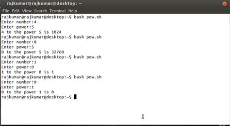 Shell Script To Find A To The Power B Using Function Its All