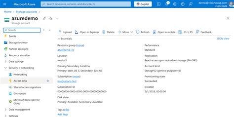 Using Clickhouses Azureblobstorage Table Function To Bring Azure Data