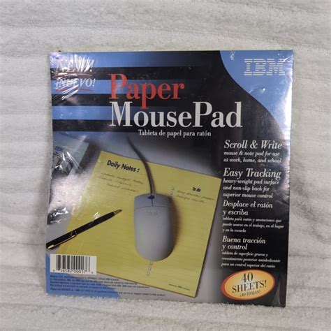 Ibm Computers Laptops Parts Ibm Paper Mouse Pad 4 Sheets New List Daily Notes Scroll And