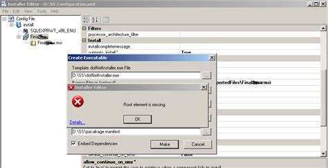 Net Error While Making Setup Using Dotnetinstaller Installerexe