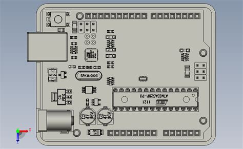 开源电子原型平台arduino板step模型图纸下载 懒石网 开源电子原型平台arduino板step模型图纸下载 懒石网
