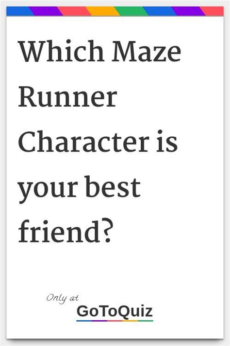 Which Maze Runner Character Is Your Best Friend My Result Newt