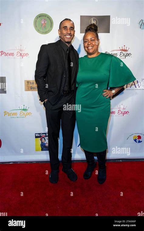 Los Angeles Usa 02nd Dec 2023 Co Founder Of Prom Expo Unlimited Octavia Clayton With Nephew