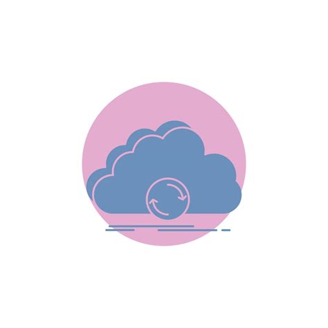 Cloud Syncing Sync Data Synchronization Glyph Icon 12919612 Vector Art At Vecteezy