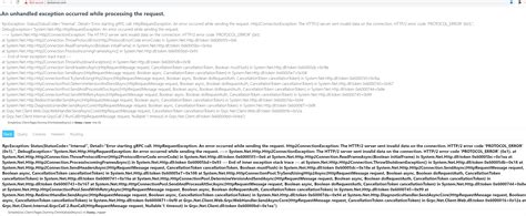 Blazor Web Assembly Project With Prerendering And Accessing Data Through Grpc Is Not Running In
