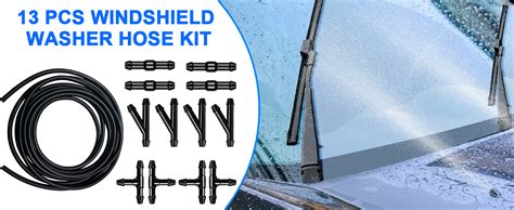 13 Pcs Car Windshield Washer Hose 5m Washer Fluid Hose With 12 Pcs Hose