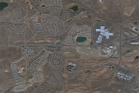 Quickbird Natural Color Image Of An Urban Sprawl Satellite Imaging Corp
