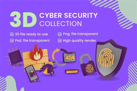 Premium Cyber Security 3d Illustration Pack From Crime And Security 3d