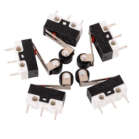 5pcs AC Mini Micro Limit Switch 125V 1A Roller Lever Arm Microswitch SPDT Sub Miniature Switch