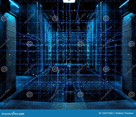 Digital Binary Code Matrix Background 3d Rendering Of A Scientific