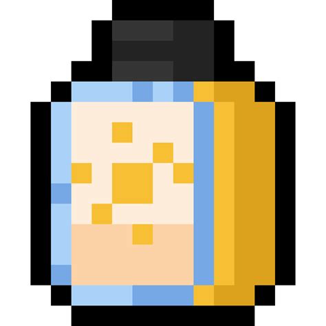 Pixel Art Cartoon Sunblock Icon PNG