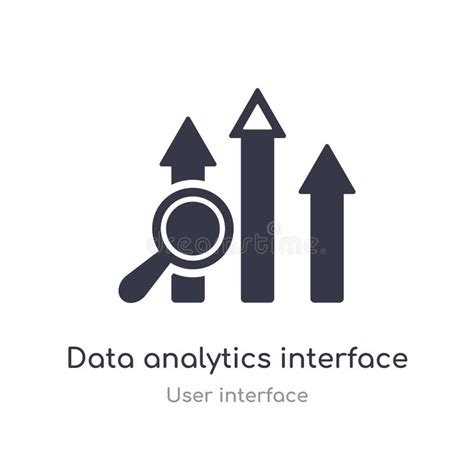 Icono Del Esquema Del Interfaz Del Analytics De Los Datos Lnea Aislada