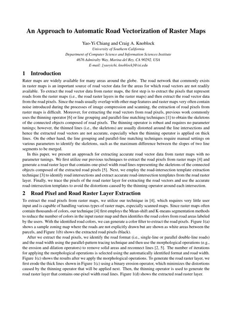 Pdf An Approach To Automatic Road Vectorization Of Raster Maps