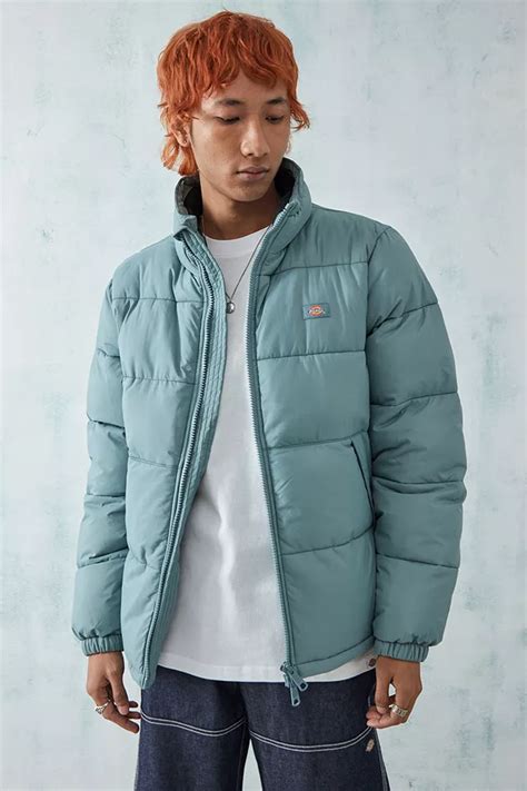Dickies Blue Waldenburg Puffer Jacket Urban Outfitters Uk