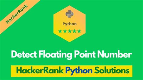 Hackerrank Detect Floating Point Number Problem Solution In Python Python Problems Solutions