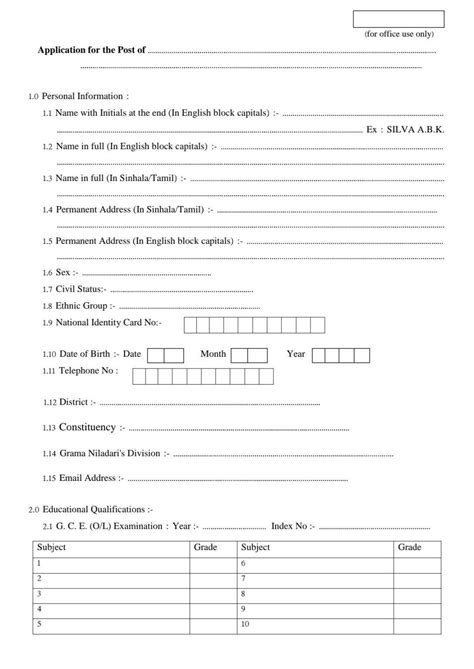 Model Application Form Curriculum Vitae CV For Degree Qualification GK IQ MASTER