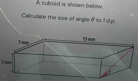 Solved A Cuboid Is Shown Below 3 Mm [math]