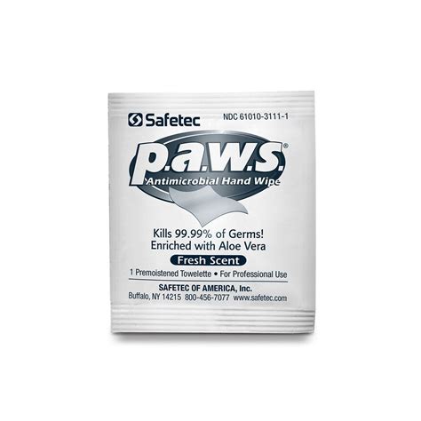 P A W S Antimicrobial Hand Wipes Sanitizing Wipes
