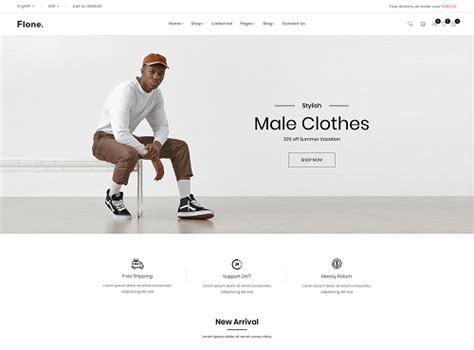 Flone React Minimalist Ecommerce Template