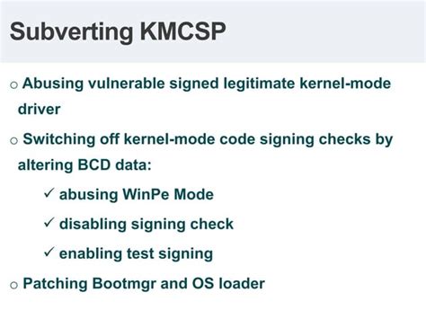 Defeating X64 Modern Trends Of Kernel Mode Rootkits PPT
