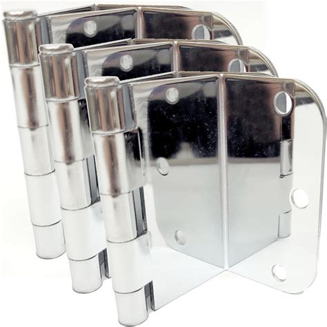 35 Inch Swing Clear Offset Door Hinge 3 Pack Polished Chrome 58