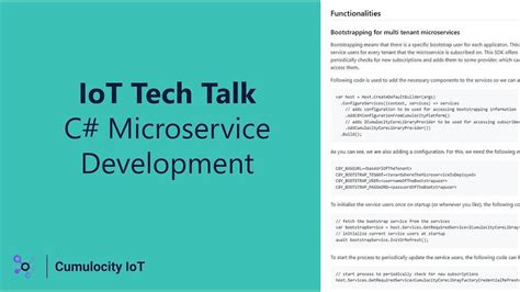 Cumulocity Iot On Linkedin Iot Tech Talk C Microservice Development